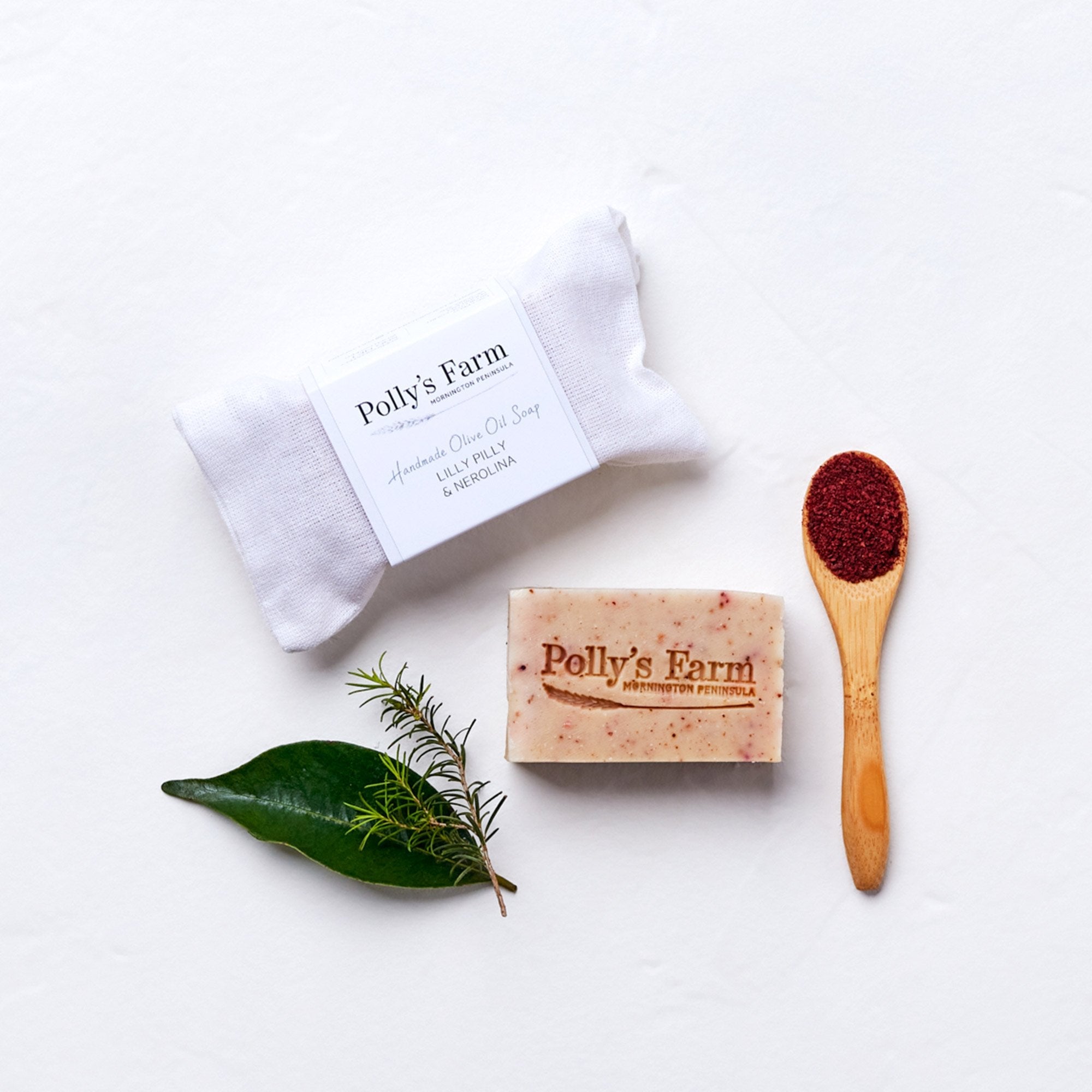 Polly's Farm Lilly Pilly & Nerolina Guest/Travel Soap (50g)